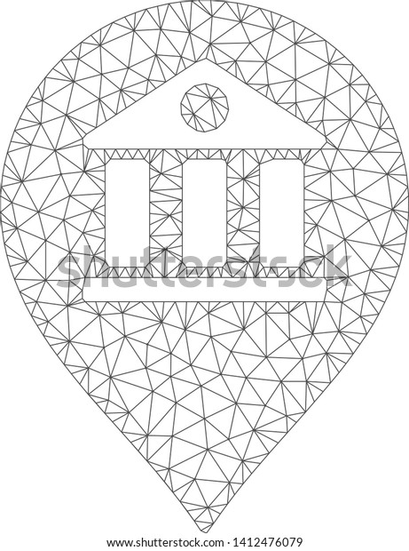 Mesh Bank Marker Model Icon Wire Stock Vector (Royalty Free) 1412476079 ...