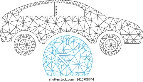 Mesh Car Testing Polygonal Symbol Vector Stock Vector (Royalty Free ...