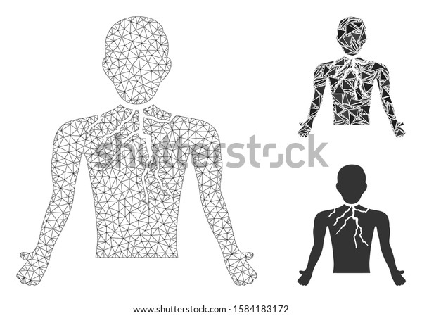 Mesh Chest Cancer Model Triangle Mosaic Stock Vector (Royalty Free ...