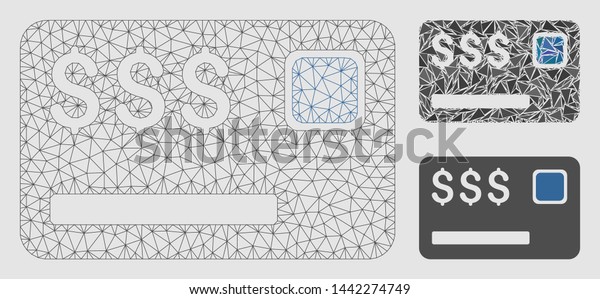 Mesh Credit Card Model Triangle Mosaic Stock Vector (Royalty Free ...