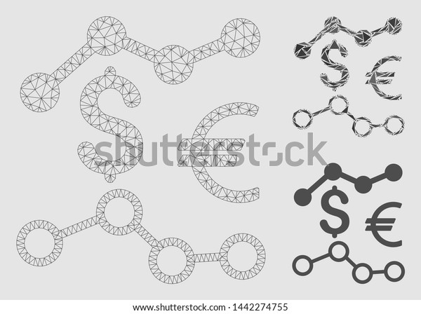 Mesh Currency Charts Model Triangle Mosaic Stock Vector (Royalty Free ...