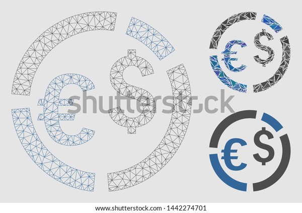 Mesh Currency Diagram Model Triangle Mosaic Stock Vector (Royalty Free ...