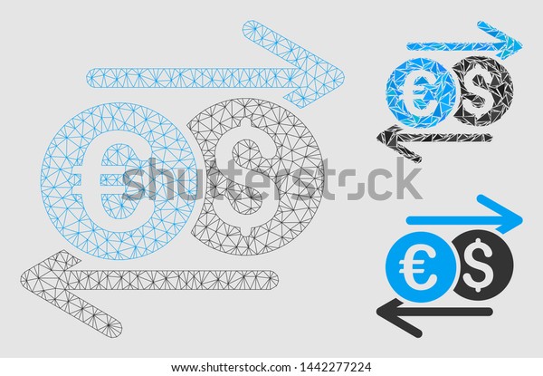 Mesh Currency Exchange Model Triangle Mosaic Stock Vector (Royalty Free ...