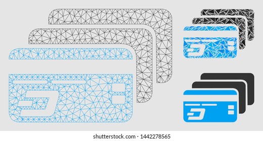 Mesh Dash Bank Cards Model Triangle Stock Vector (Royalty Free ...