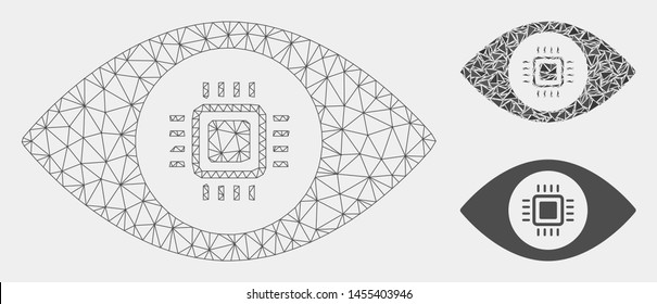 Mesh Electronic Vision Lens Model Triangle Stock Vector (Royalty Free ...