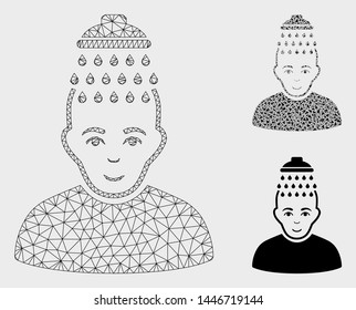 Mesh Head Shower Model Triangle Mosaic Stock Vector (Royalty Free ...