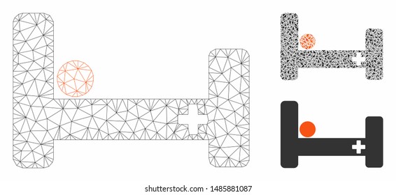 Mesh Hospital Bed Model Triangle Mosaic Stock Vector (Royalty Free ...