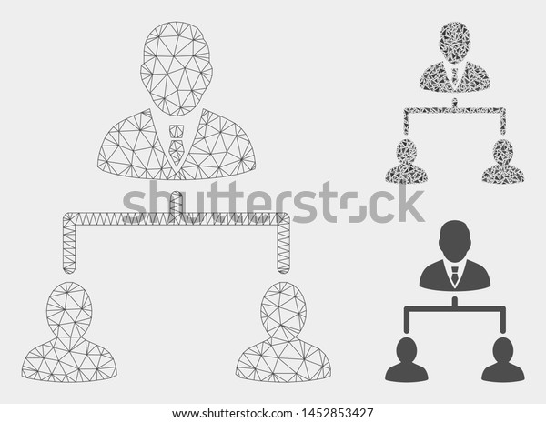 Mesh Human Hierarchy Model Triangle Mosaic Stock Vector (Royalty Free ...