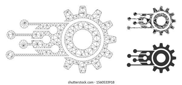 Mesh Machine Learning Model Triangle Mosaic Stock Vector (Royalty Free ...
