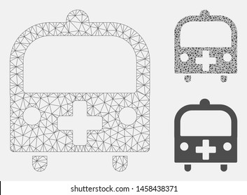 Mesh Medical Bus Model Triangle Mosaic Stock Vector (Royalty Free ...