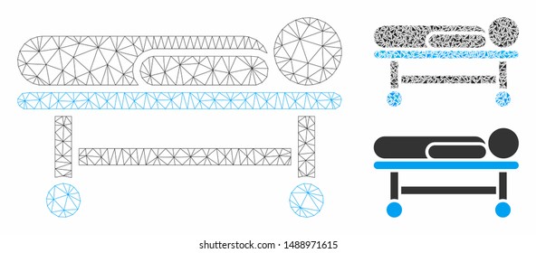 Mesh Patient Stretcher Model Triangle Mosaic Stock Vector (Royalty Free ...