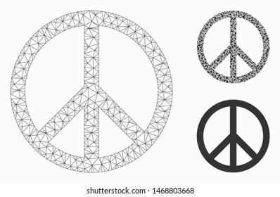 Peace Symbol Composition Raggy Elements Different Stock Vector (Royalty ...