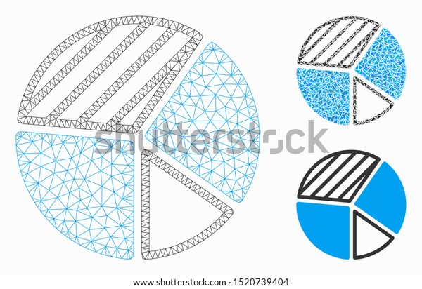 Mesh Pie Chart Model Triangle Mosaic Stock Vector (Royalty Free ...