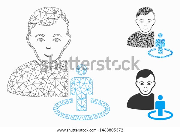 Mesh Portal Moderator Model Triangle Mosaic Stock Vector (Royalty Free ...