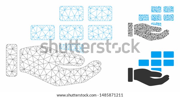 Mesh Schedule Service Hand Model Triangle Stock Vector (Royalty Free ...