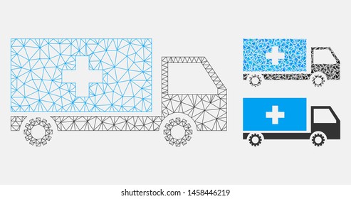Mesh Service Car Model Triangle Mosaic Stock Vector (Royalty Free ...