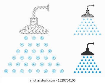 Mesh Shower Model Triangle Mosaic Icon Stock Vector (Royalty Free ...