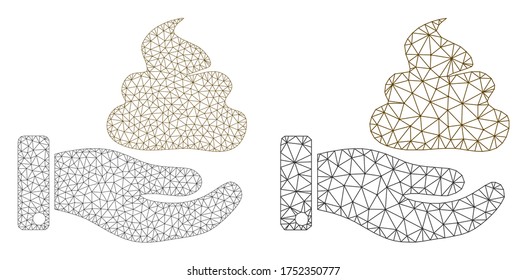 Mesh Vector Hand Give Shit Icon Stock Vector (Royalty Free) 1752350777 ...