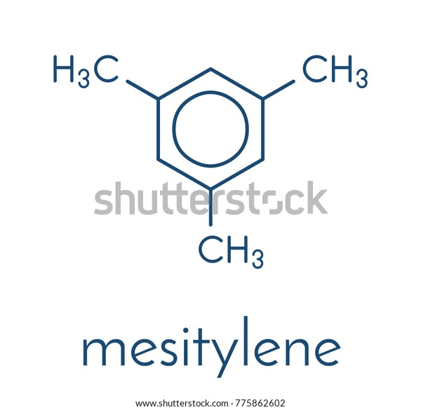 Mesitylene Aromatic Hydrocarbon Molecule Important Solvent Stock Vector ...