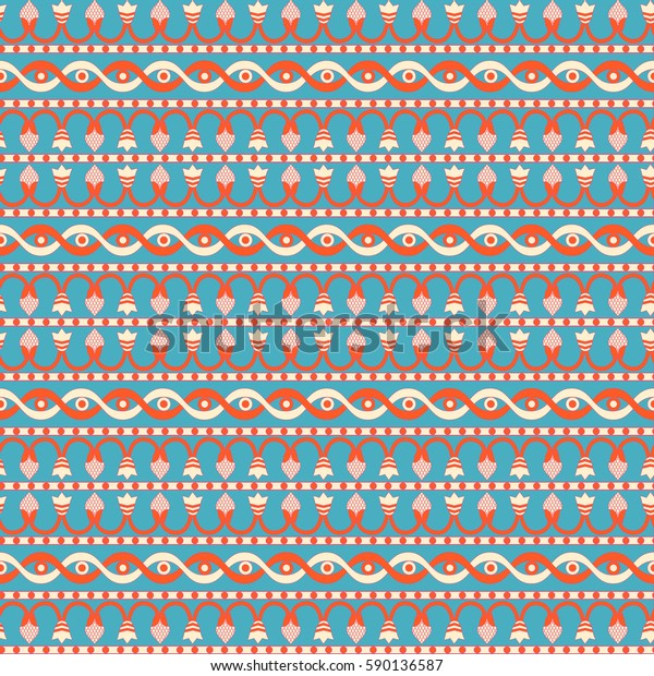 Mesopotamia Ornament Tribal Seamless Pattern Be Stock Vector (Royalty ...