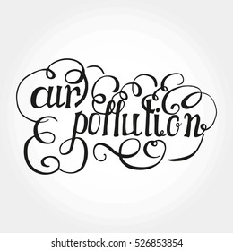 Message Air Pollution Hand Drawn Ecology Stock Vector (Royalty Free ...