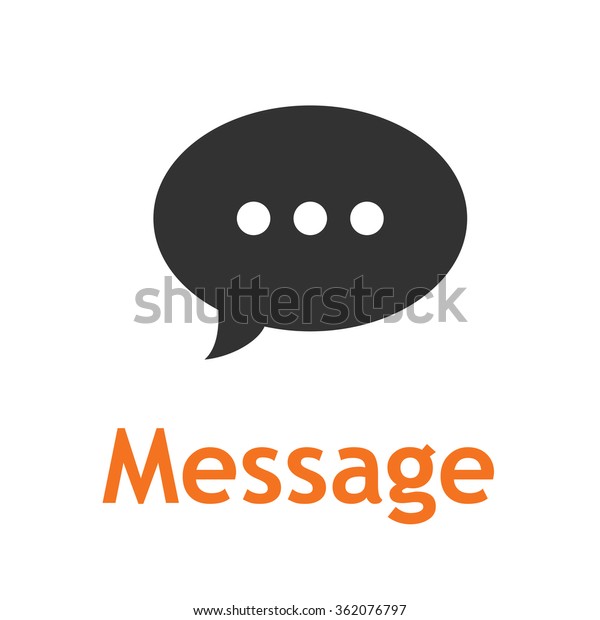 Message Balloon Minimal Vector Icon Web Stock Vector (Royalty Free ...