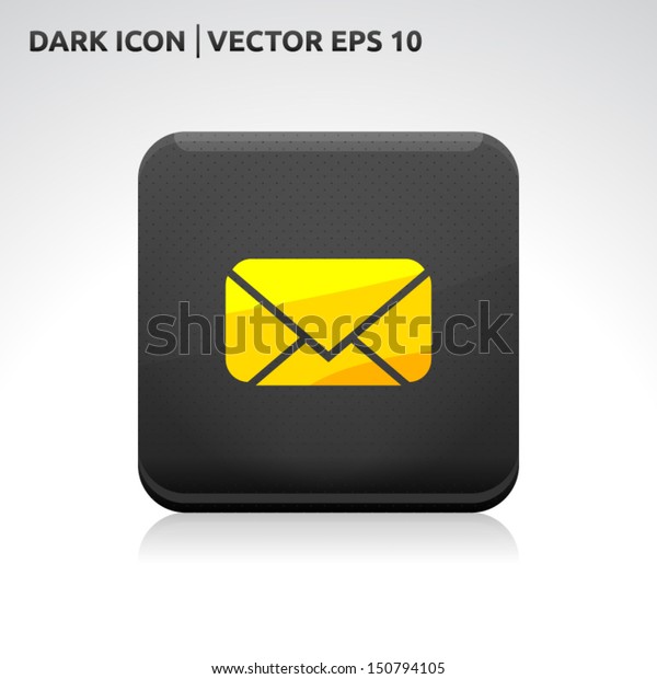 Message Email Sms Icon Color Dark Stock Vector (Royalty Free) 150794105 ...