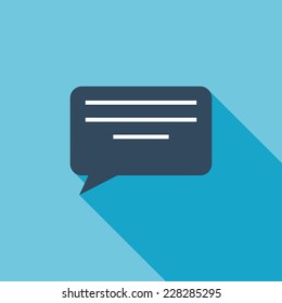 Message Flat Icon Modern Flat Icons Stock Vector (Royalty Free ...