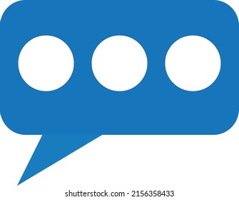 Message Icon Blue Color On White Stock Vector (Royalty Free) 2156358433 ...
