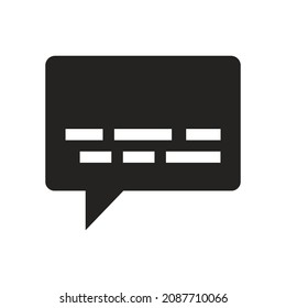 Message Icon Illustration One Way Communication Stock Vector (Royalty ...