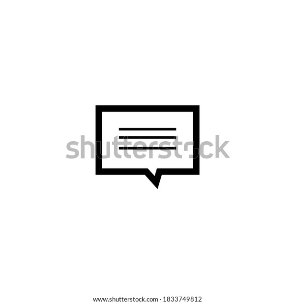 Message Icon Text Message Box Symbol Stock Vector (Royalty Free ...