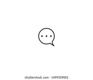 Vector Message Icon Two Circle Speech Stock Vector (Royalty Free ...