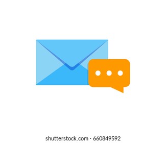 Message Mail Icon Logo Design Element Stock Vector (Royalty Free ...