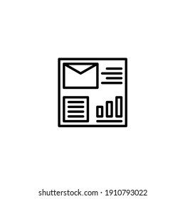 Message Manager Dashboard Illustration Icon Line Stock Vector (Royalty ...