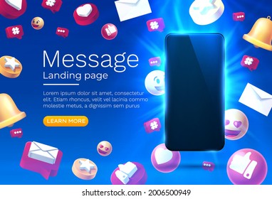 Message Many Icons Chat Communication People Stock Vector (Royalty Free ...