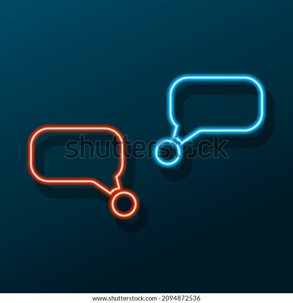 Message Neon Sign Modern Glowing Banner Stock Vector (Royalty Free ...