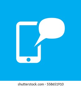 Message On Phone Icon Vector Illustration Stock Vector (Royalty Free ...