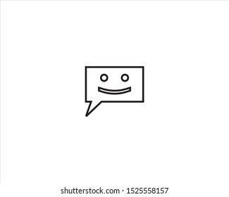 Message Smile Icon Logo Vector Design Stock Vector (Royalty Free ...