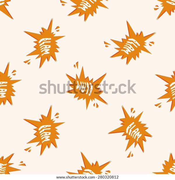 Message Word Blam Cartoon Seamless Pattern Stock Vector (Royalty Free ...