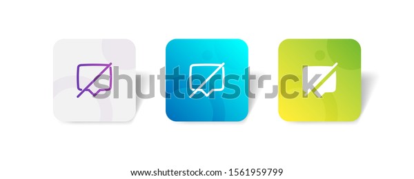 Messaging Prohibited Round Icon Outline Solid: vector de stock (libre ...