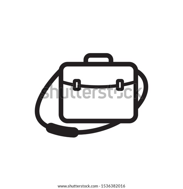 Messenger Bag Icon Vector Symbol Template Stock Vector (Royalty Free ...