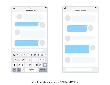 Messenger Concept Frame Social Network Messenger Stock Vector (Royalty ...