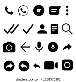 Messenger Icon Set Apps Social Media Stock Vector (Royalty Free ...