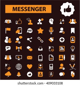Messenger Icons Stock Vector (Royalty Free) 409033108 | Shutterstock