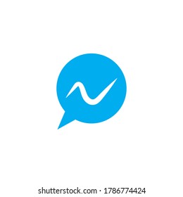 Messenger Logo Design Vector Ilustration Stock Vector (Royalty Free ...