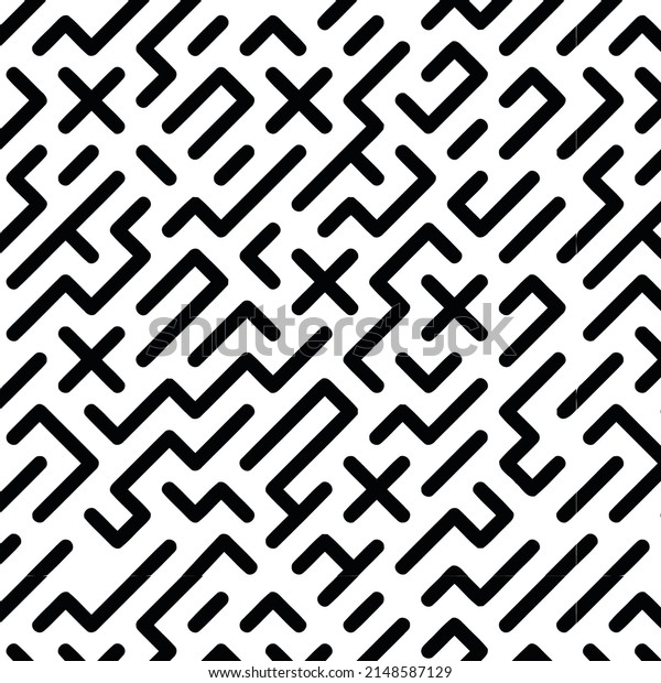 Messy Black Lines On White Background Stock Vector (Royalty Free ...