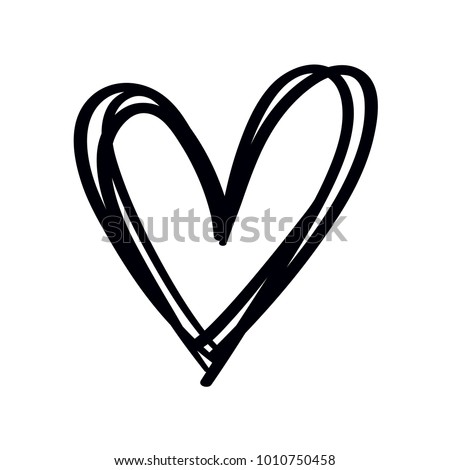 Messy Hand Illustrated Vector Holiday Valentine Stock Vector (Royalty ...