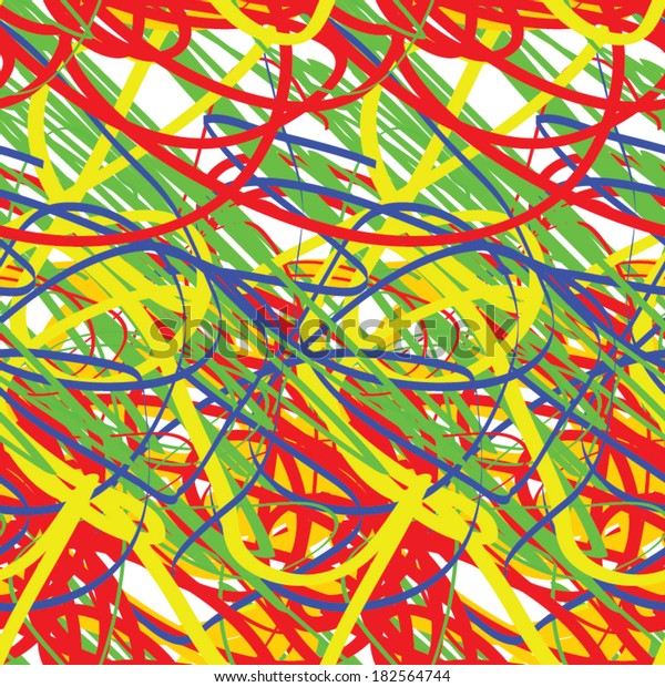 Messy Lines Marker Pattern Seamless Vector Stock Vector (Royalty Free ...