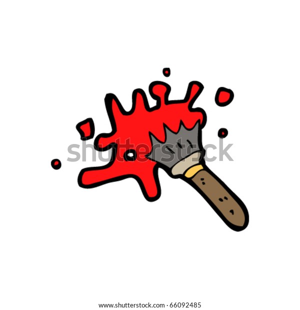 Messy Paint Brush Cartoon Stock Vector (Royalty Free) 66092485 ...