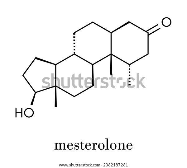 Mesterolone Androgen Molecule Skeletal Formula Stock Vector (Royalty ...